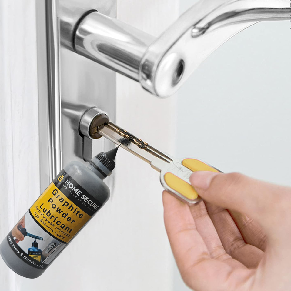Home Secure™ Graphite Powder Lubricant for High Security Cylinder Locks ...