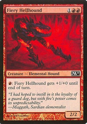 MTG - M11 - Fiery Hellhound - 2X - Foil - NM | eBay