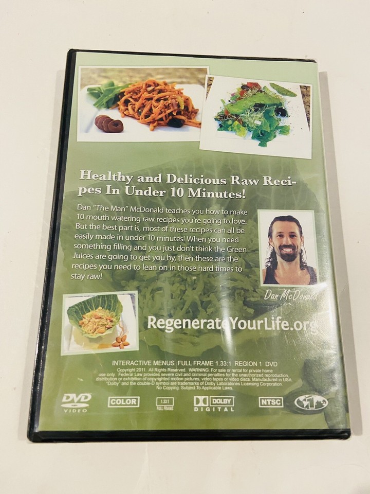 New Dan The Man McDonald Dan's Favorite Raw Recipes Cooking Health DVD ...