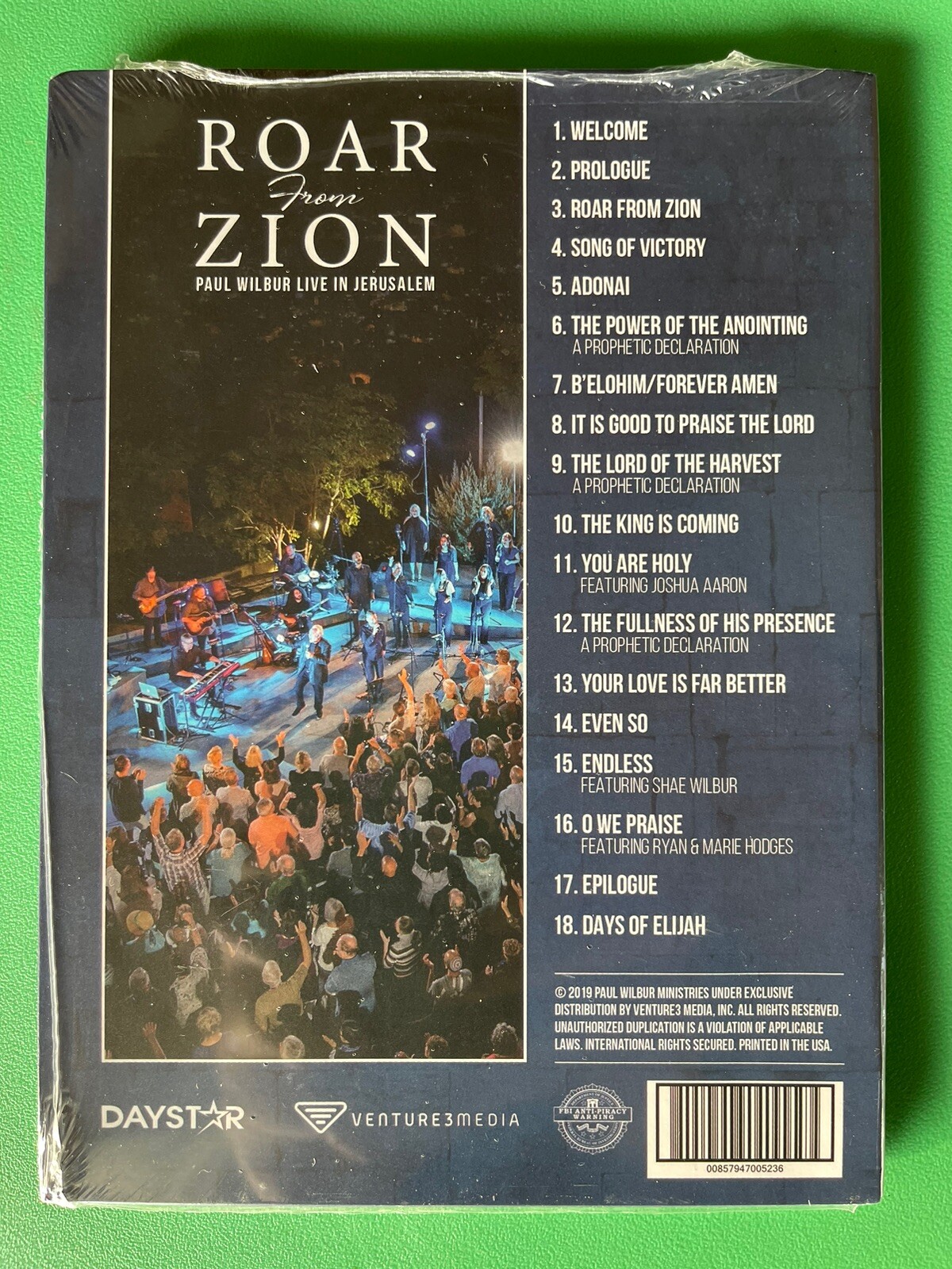 Roar From Zion Daystar DVD by Paul Wilbur Live in Jerusalem 18 Songs ...