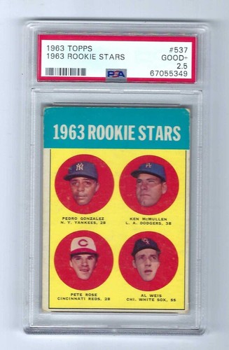 1963 Topps #537 Pete Rose Reds RC PSA 2.5 Good+ Rookie Card | eBay
