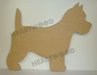 Westie dog shape in MDF (300mm x 18mm thick)/Wooden craft | eBay UK