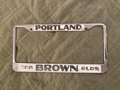Used Vintage Portland Oregon Bob Brown Oldsmobile Dealership License ...