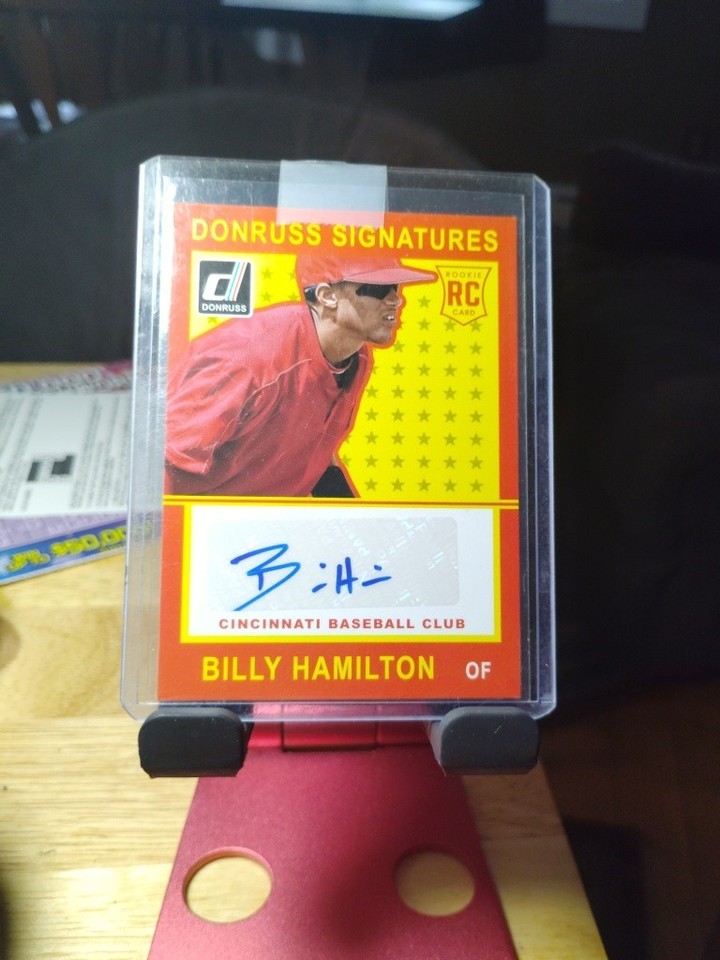 Billy Hamilton AUTOGRAPH RC Cincinnati Reds 2014 Panini Donruss AUTO ...