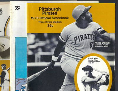 1973 PITTSBURGH PIRATES OFFICIAL SCOREBOOK LOT X 3 DIFFERENT VS. EXPOS ...
