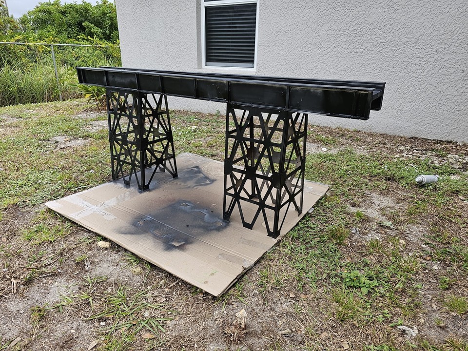 Model 1902' plate girder deck bridge & Trestle Towers, one (1) track. G ...