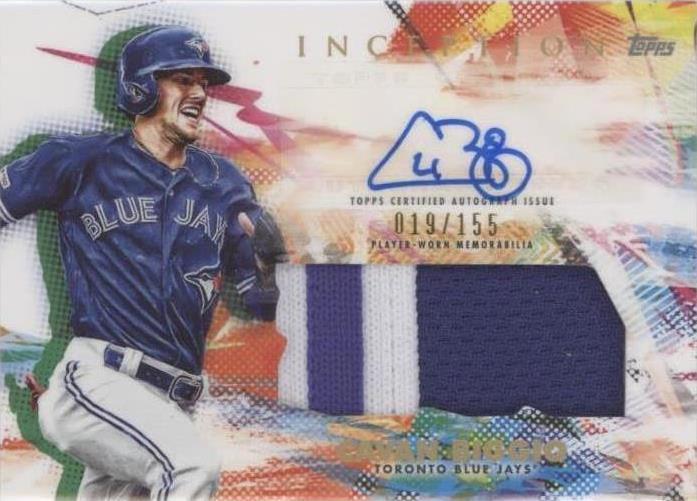 2020 Topps Inception - Inception Autograph Patch Cavan Biggio #IAP-CB ...