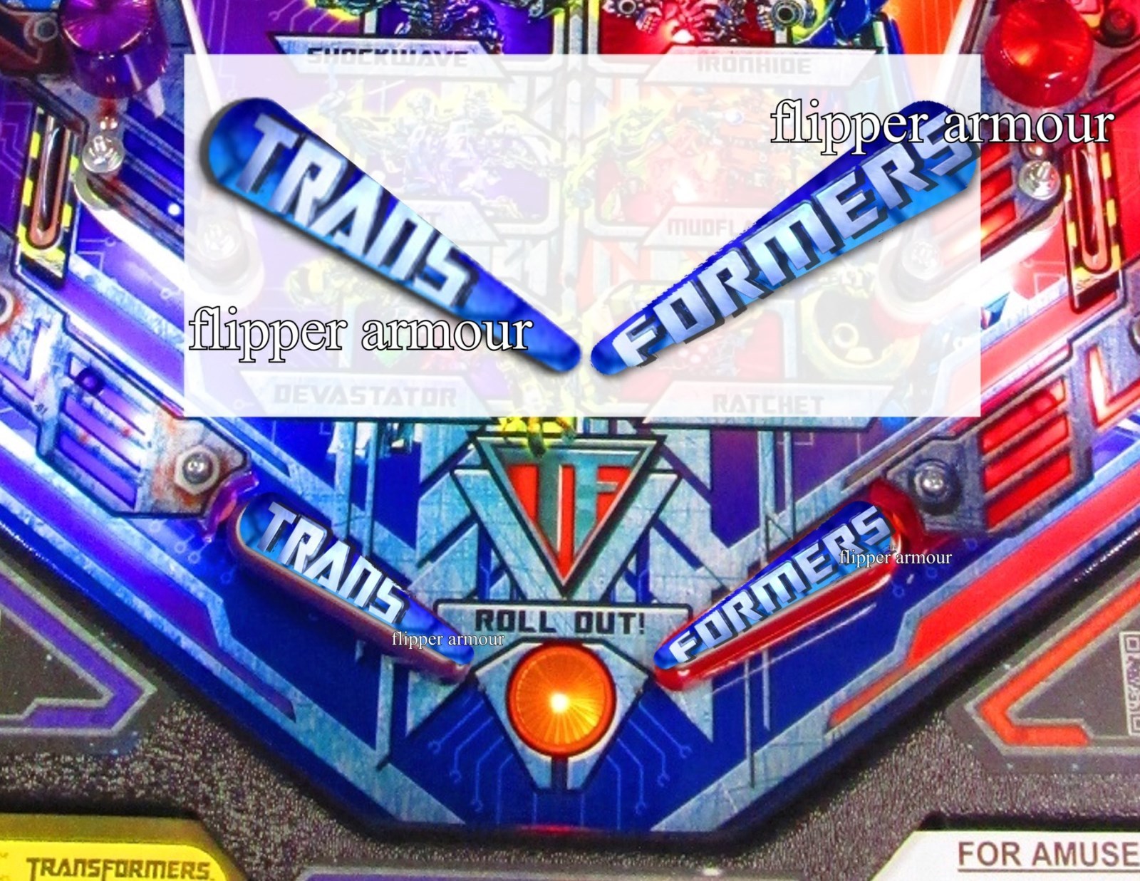 TRANSFORMER Pinball Flipper Armour 2 piece set | eBay