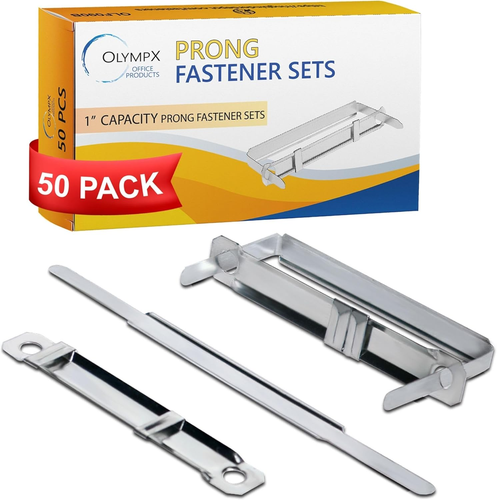 1 Inch Capacity Premium Prong Paper Fastener Complete Set, 2.75 Inch ...