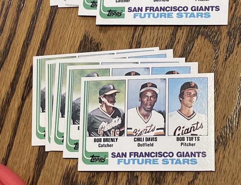 1982 Topps LOT (10) CHILI DAVIS /Brenly #171 ROOKIEs San Francisco ...