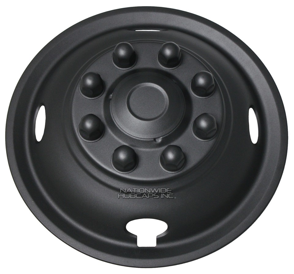 Ford E350 E450 Van RV BLACK 16" Dual Wheel Simulators Hub Caps Dually ...