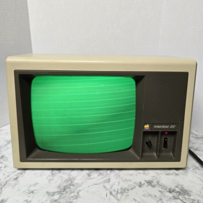 Apple III Monitor A3M0039 Vintage Green Phosphor Tested Turns On | eBay