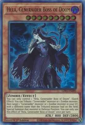 Hela, Generaider Boss of Doom - GFP2-EN090 - Ultra Rare - 1st Edition ...
