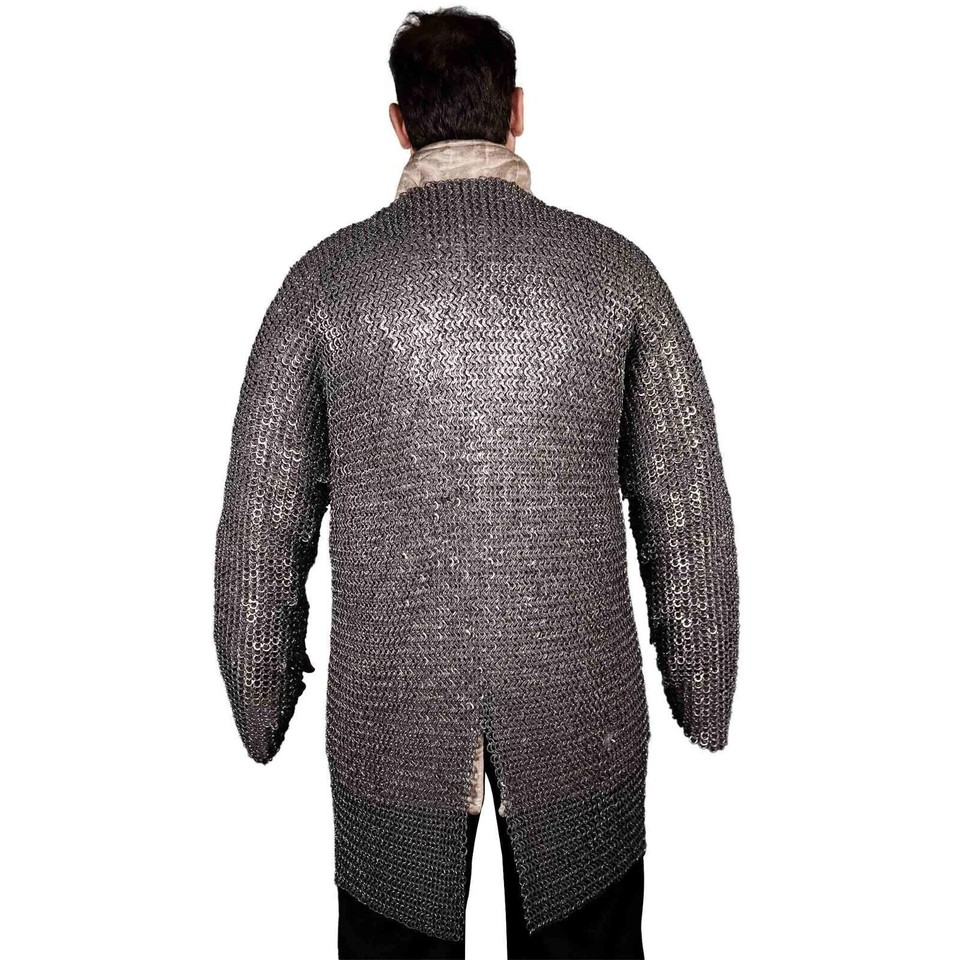 9 mm Chain mail Shirt Medieval Riveted Chainmail Armor SCA Armour LARP ...