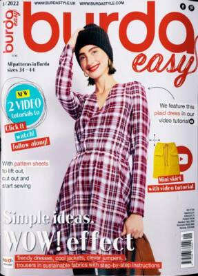 Burda Easy Magazine Issue 1 2022 - Sewing Sew Fashion Burda Style for ...