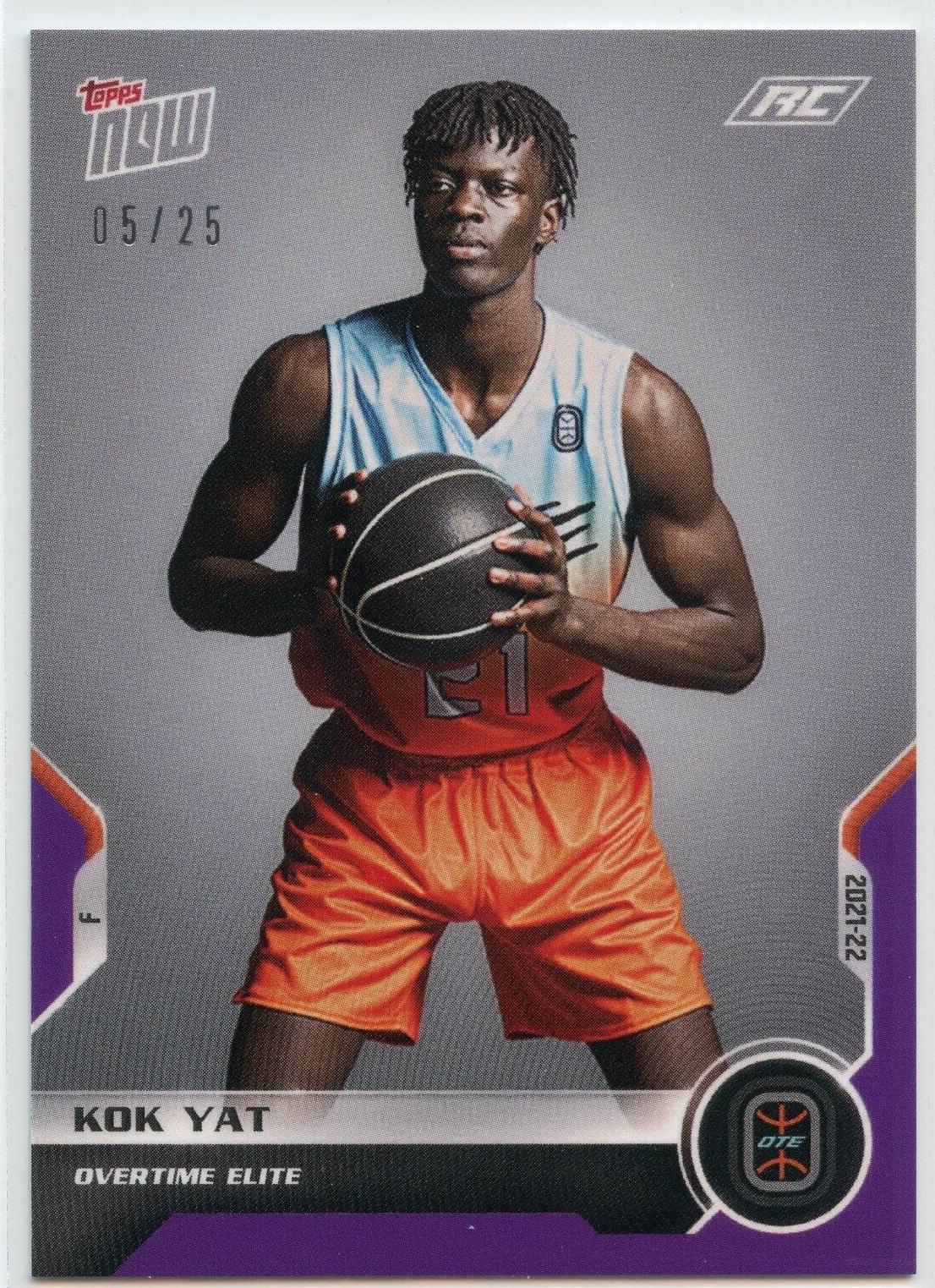 2021-22 Topps Now Overtime Elite - Kok Yat #44 Purple /25 (RC) for sale ...