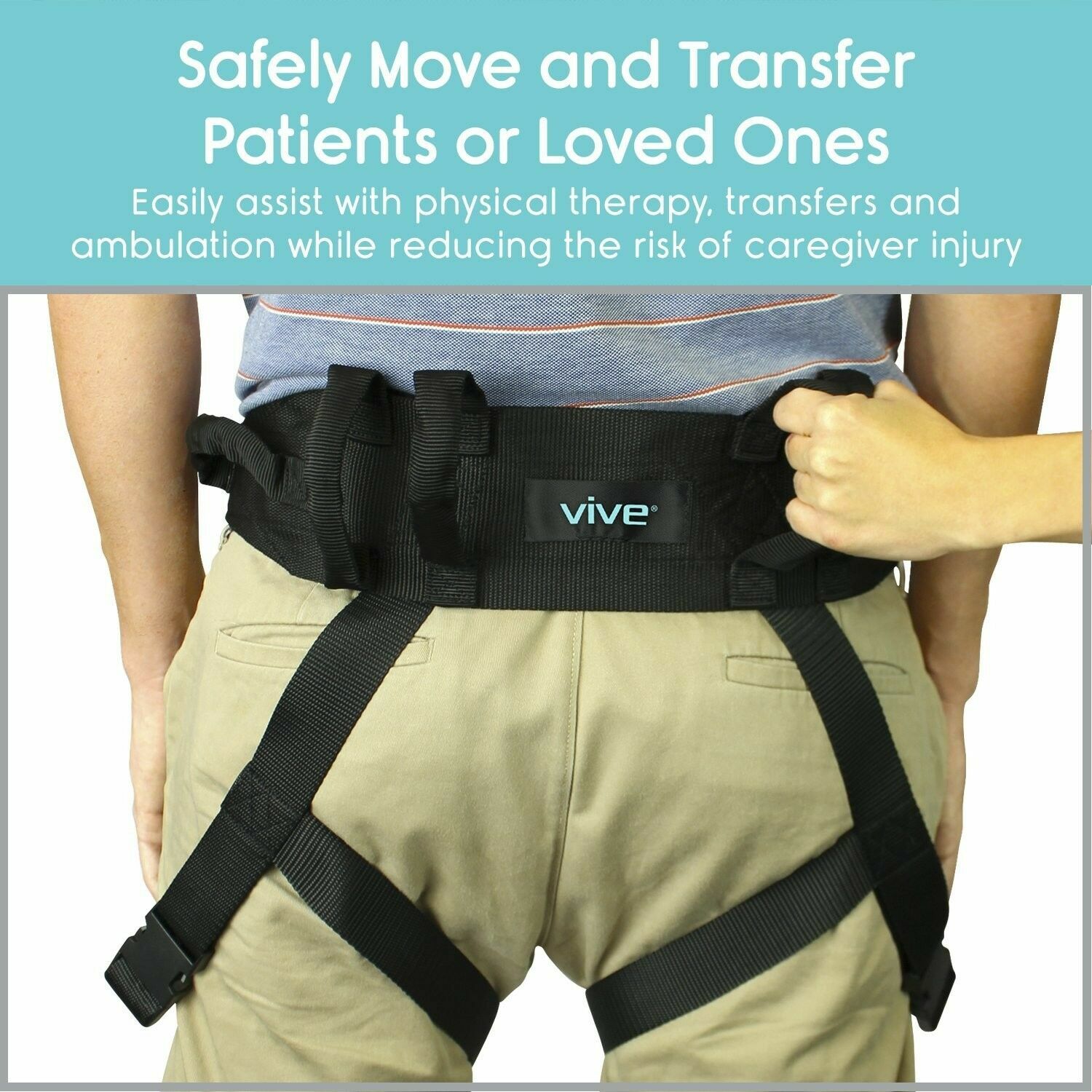 Transfer Belt Secure Leg Loops Medical Nursing Safety Comfort Gait ...