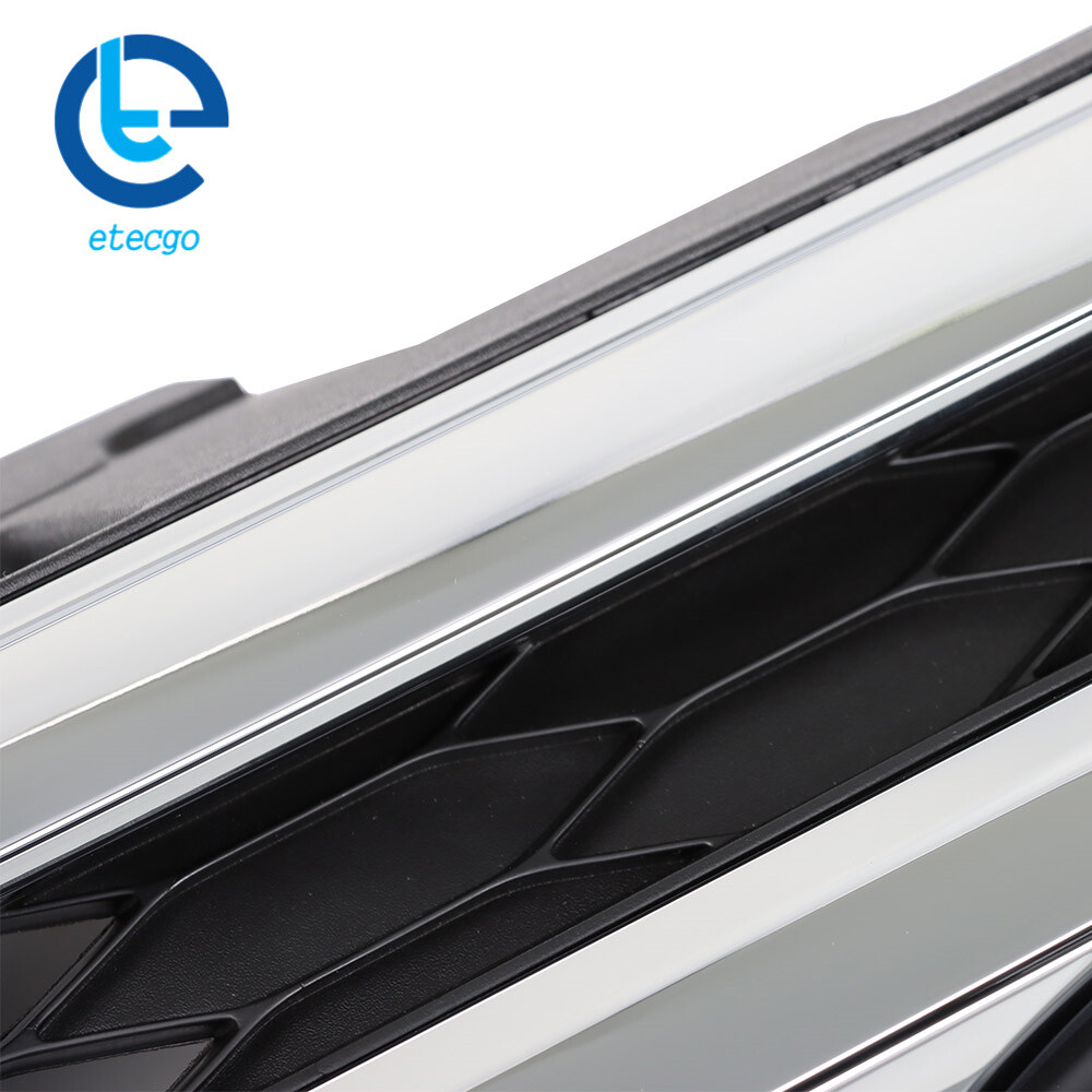 For 2011-2014 Ford Edge Chrome Black Front Upper Grille Mounting & Trim ...