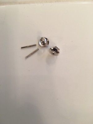 14 Kt W Gold Screw Back Post Set | eBay