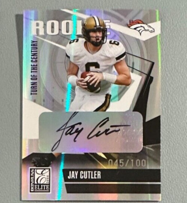 JAY CUTLER 2006 Donruss Elite Turn of the Century Rookie Autograph RC ...