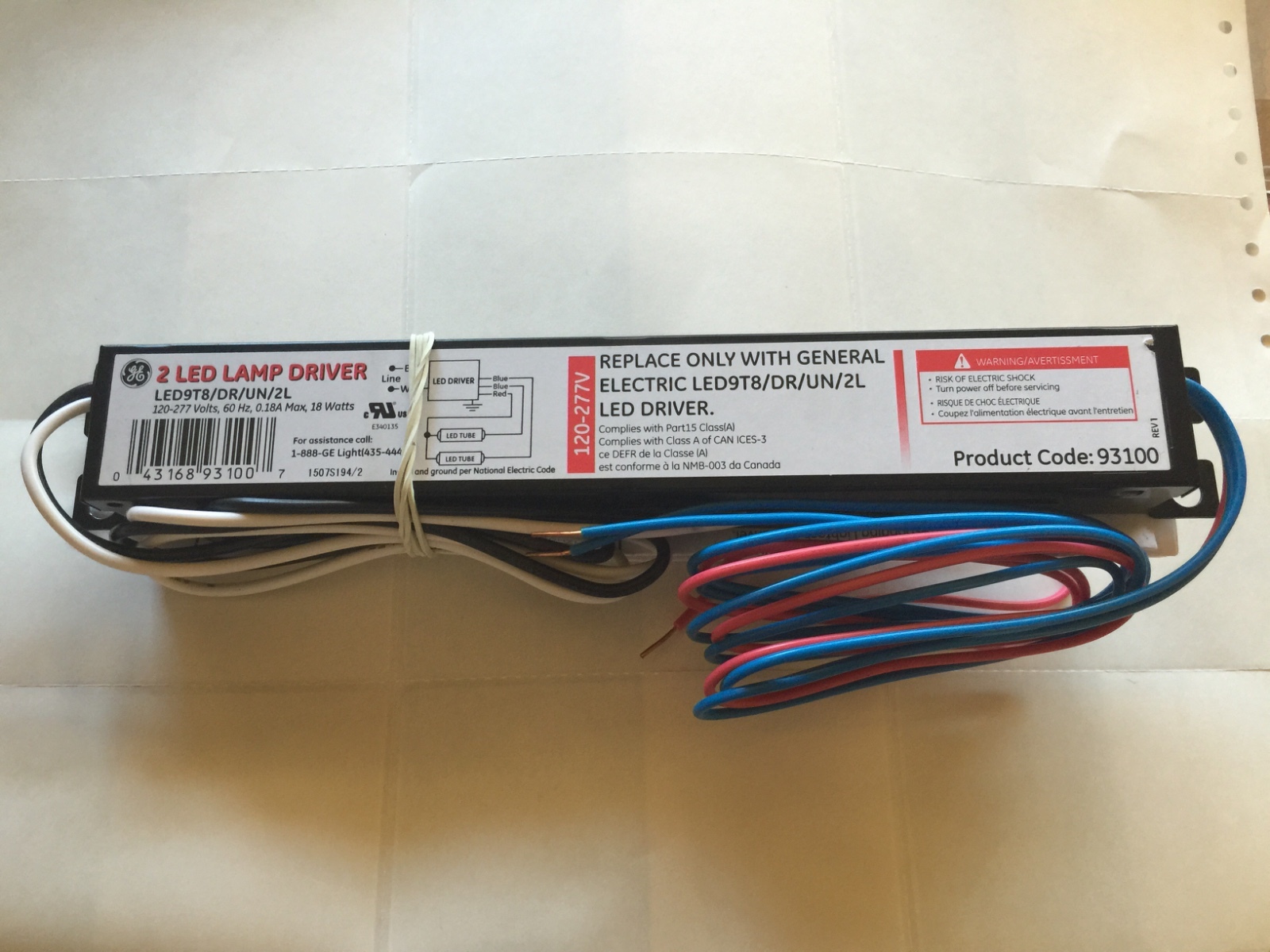 GE Lightech Driver LED9T8/DR/UN/2L 93100 - 2' 2-lamp | eBay