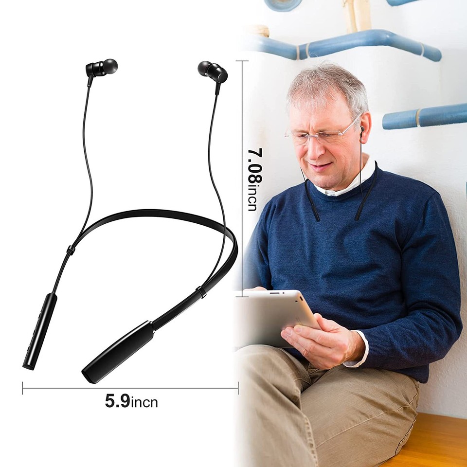 JINGHAO Neckband Hearing Aids Rechargeable Ear Voice Hearing Amplifier ...