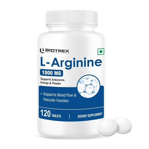 Biotrex Nutraceuticals L-Arginine 1000mg Nitric Oxide Production ...