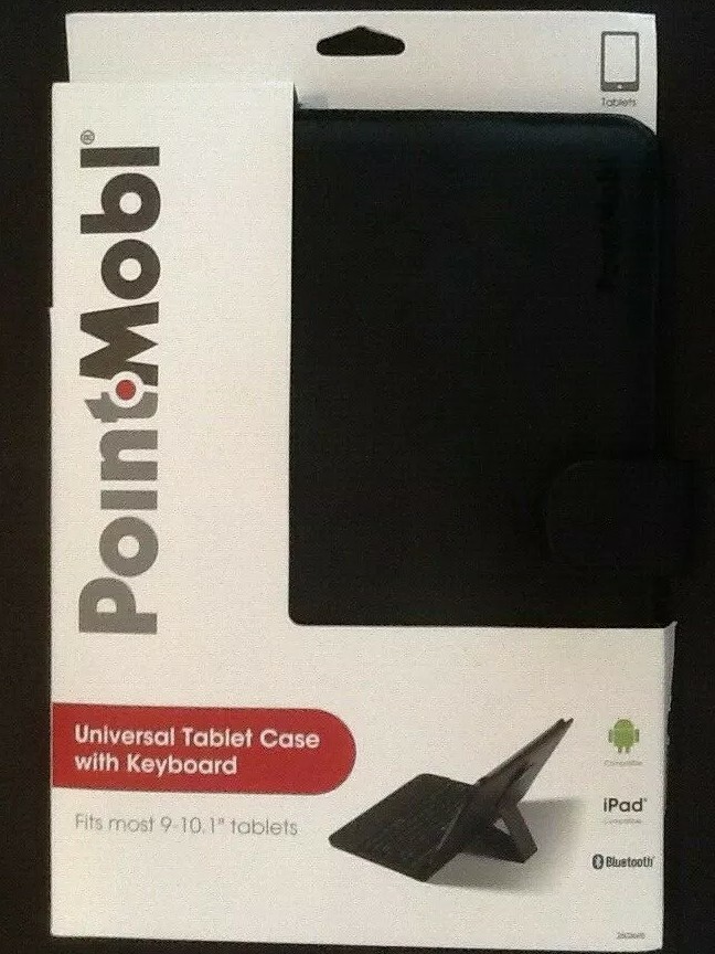 PointMobl Bluetooth Tablet Case with rechargeable keyboard Fits most 9 ...