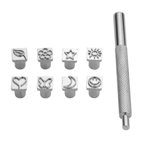 9pcs Leather Stamping Tools Different Shape Stamps Punch Set for ...