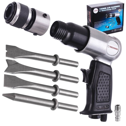 Druckluft Meisselhammer Drucklufthammer mit Schnellwechselfutter 4x ...