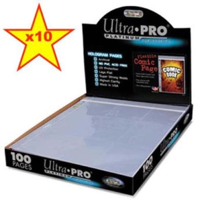10 x Ultra Pro 1 Pocket Comic Book Sleeves Pages with Resealable Flap ...