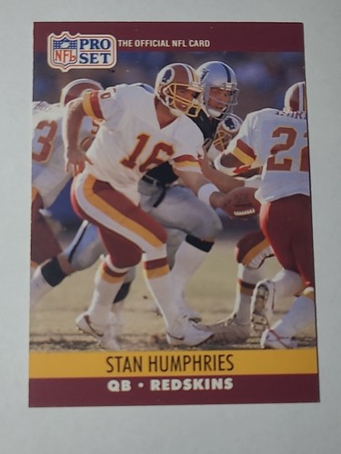 Stan Humphries Washington Redskins NE Louisiana 1990 NFL Pro Set #668 ...