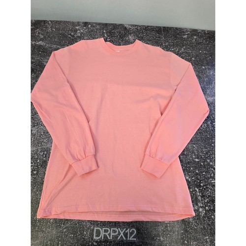 Supreme Pink Long Sleeve Blank Tee Size Large New | eBay