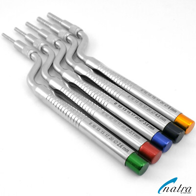 5 Osteotome set angled osteotomy concave sinus implant lift Surgical ...