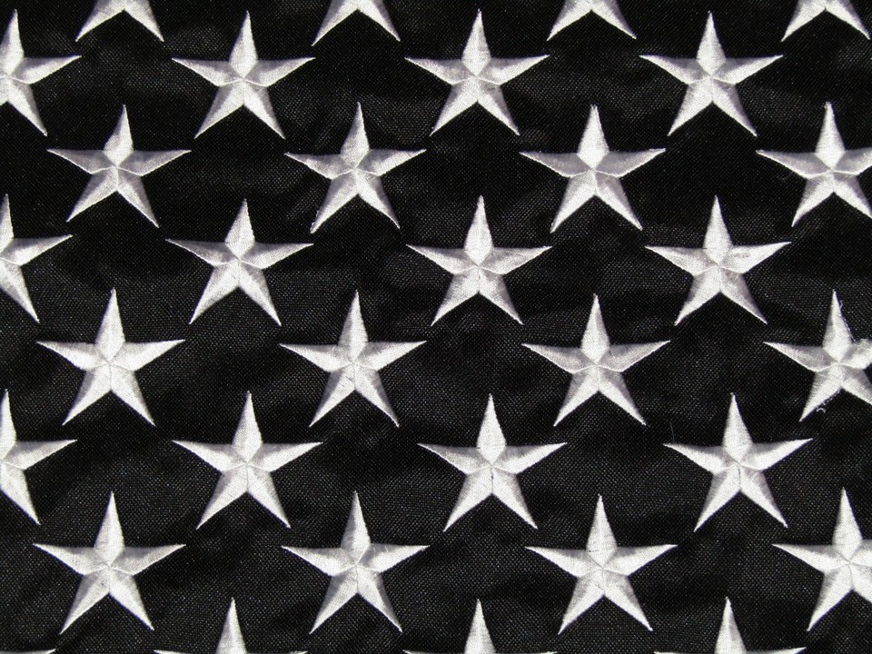 2.5x 4ft Embroidered USA Police Thin Blue Line 600D Nylon Flag 2.5' x 4 ...