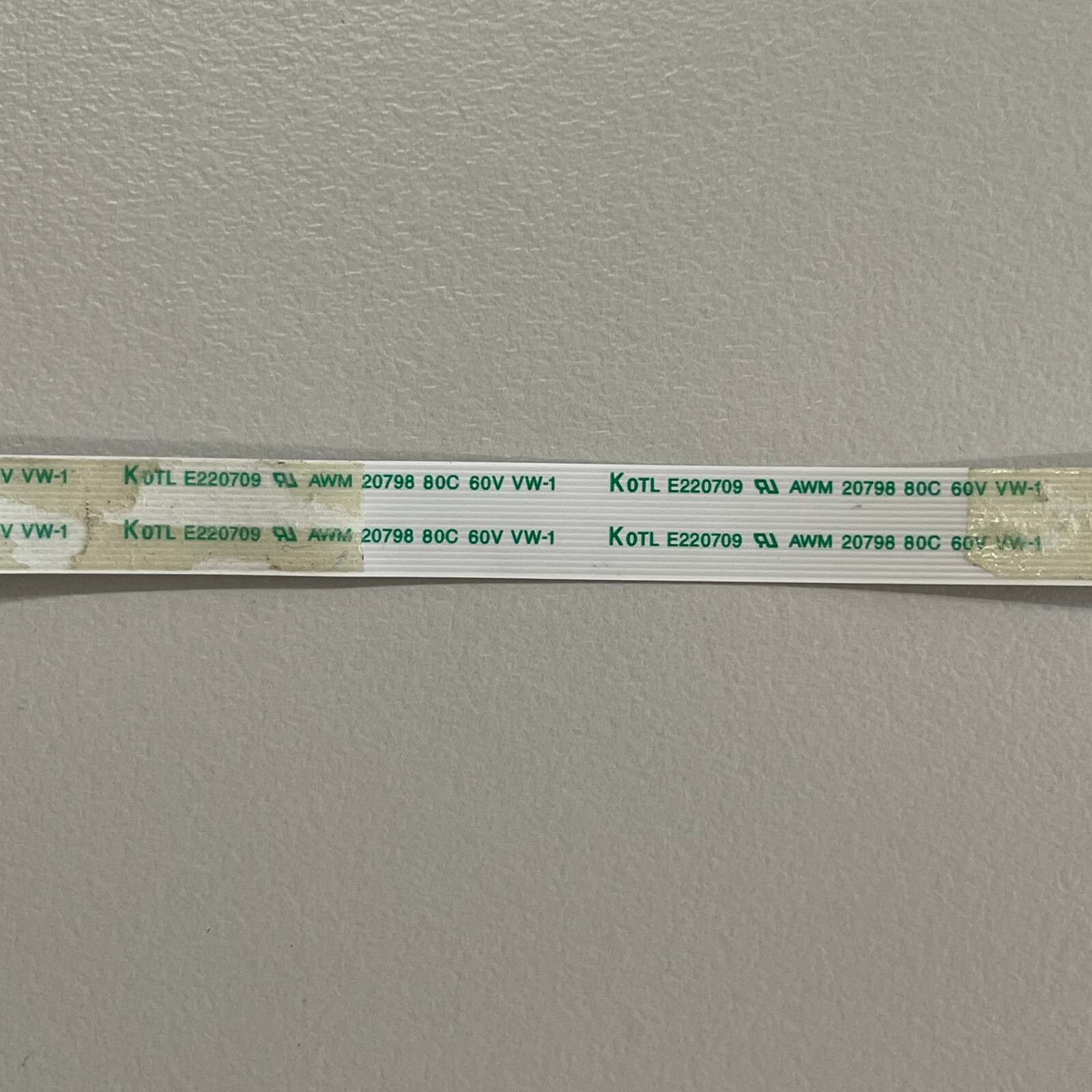 Genuine AWM 20798 KOTL E220709 16-Pin 250mm x 9mm Flat Flex Ribbon ...