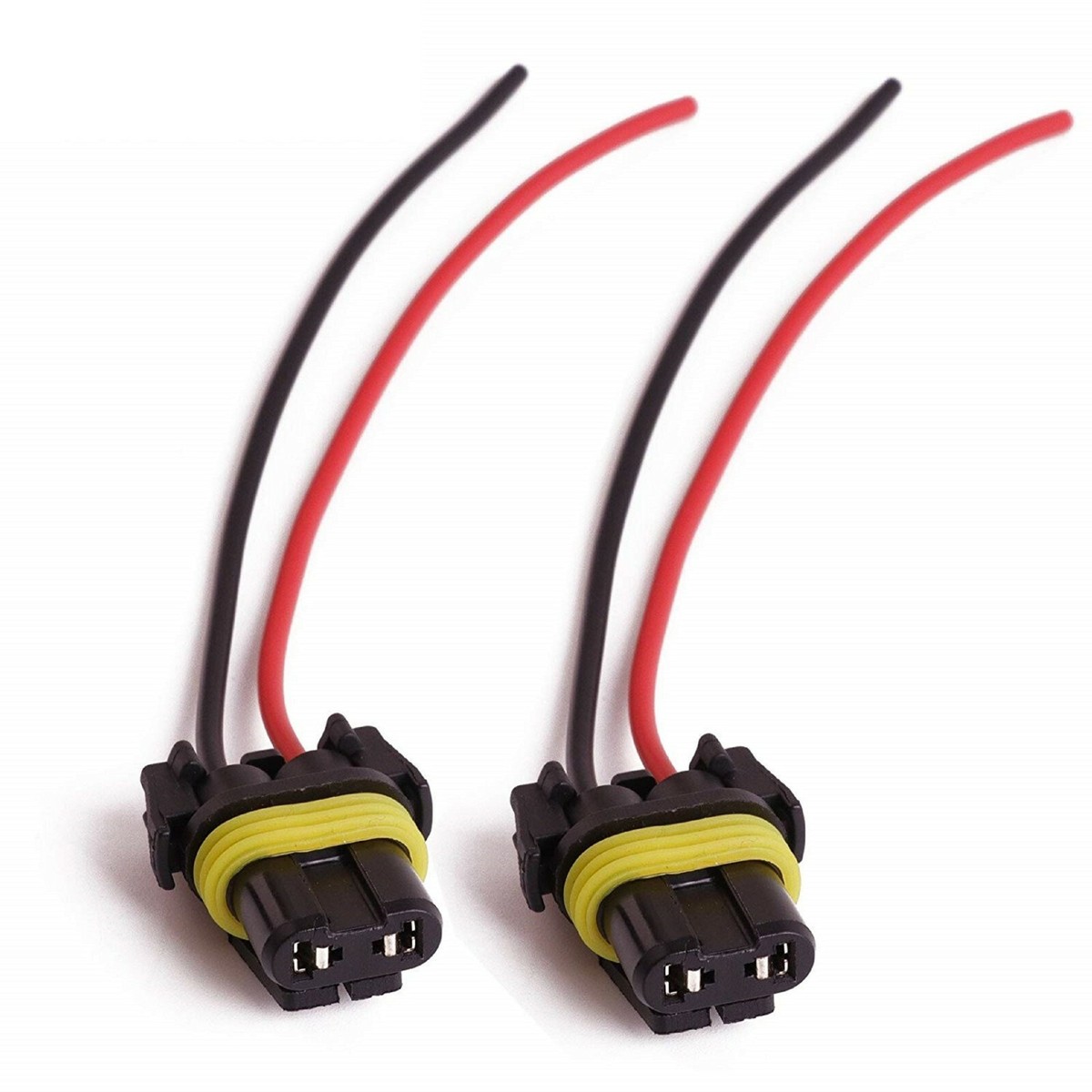 DRL Headlight Plug 9005 HB3 Female Wire Pigtail Harness - 2 Socket ...