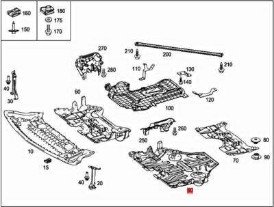 Genuine MERCEDES A207 C204 C207 S204 S212 W204 Noise encapsulation ...