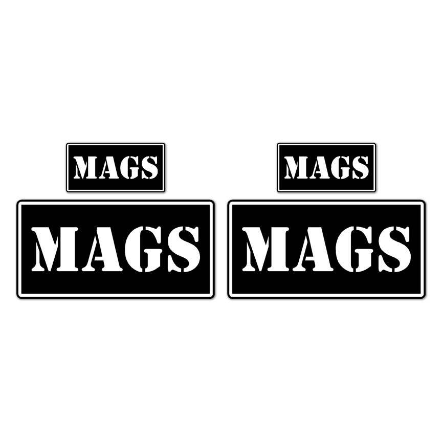 MAGS B&W Ammo Box Set, Vinyl Decal Sticker, 2@ 1"x2" & 2@ 2"x4", #8443 ...