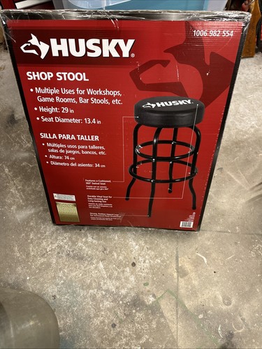 Husky 29 in. Shop Stool with 360° Swivel Seat | eBay