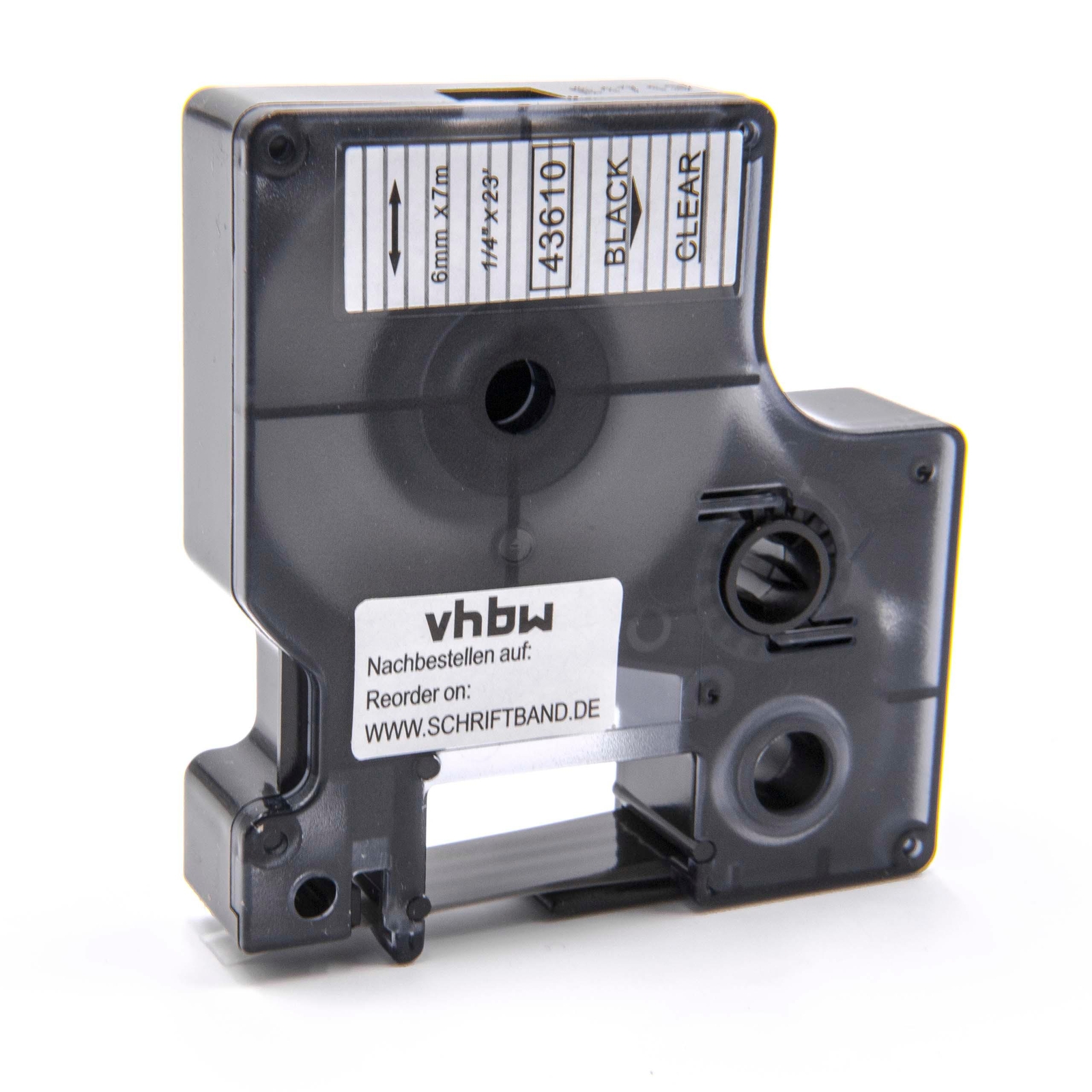 Schriftband Kassette 6mm SCHWARZ-TRANSP für DYMO LabelManager 400 | eBay