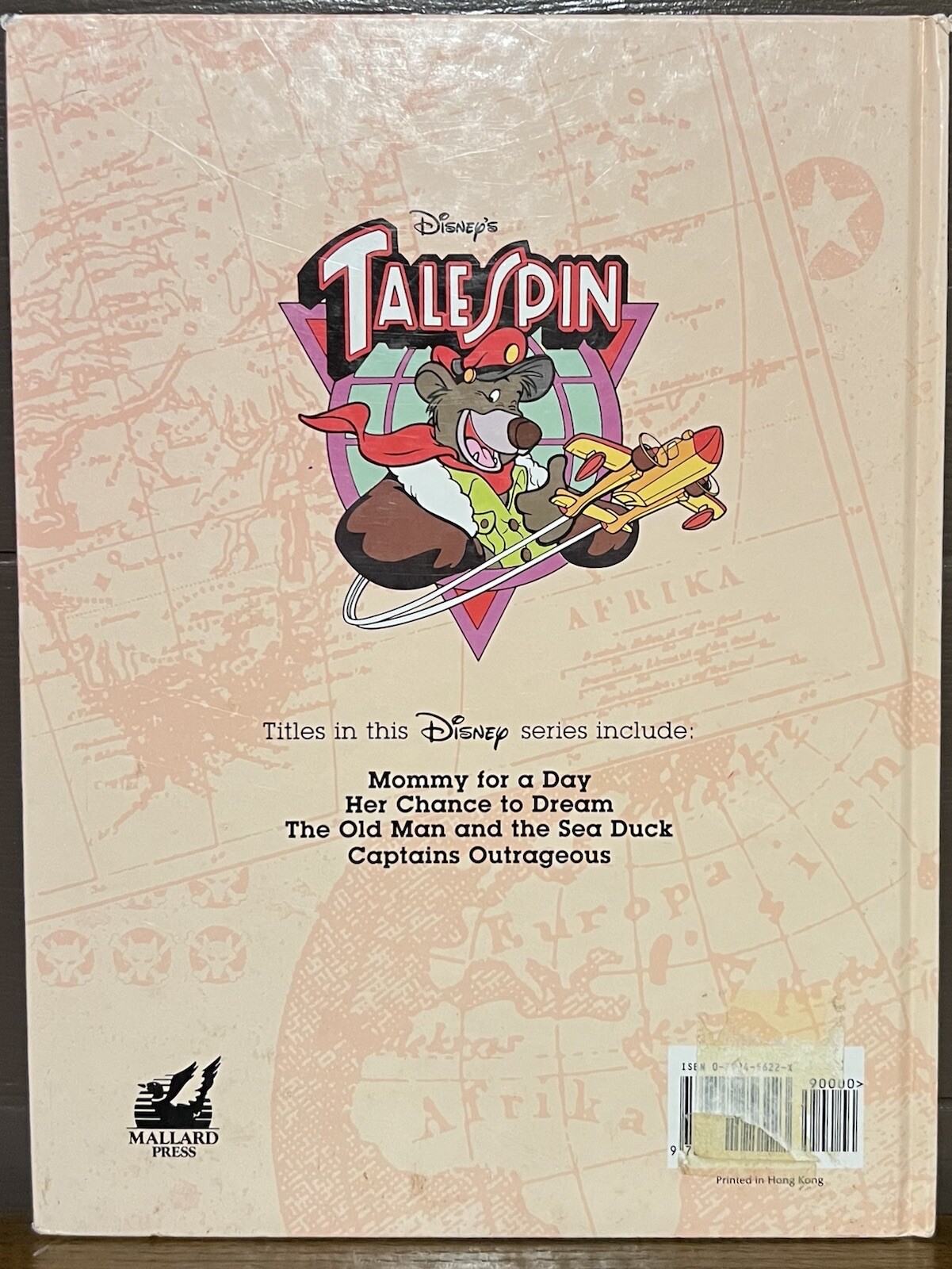 1991 Walt Disney Company Talespin Her Chance To Dream Hadcover Book ...