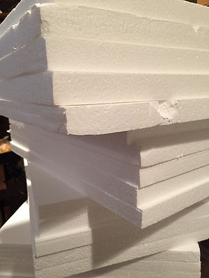 3 LARGE Styrofoam Sheets 16x29x1 Foam Board Flats Arts Crafts Packing ...