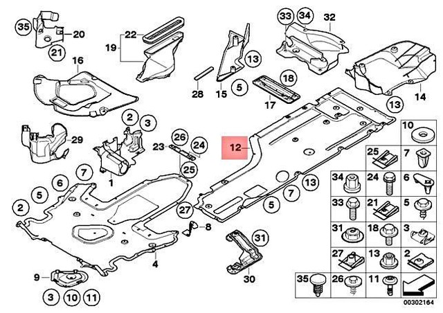 BMW OEM 04-07 525i Rear Body-underbody Shield Left 51717033757 for sale ...