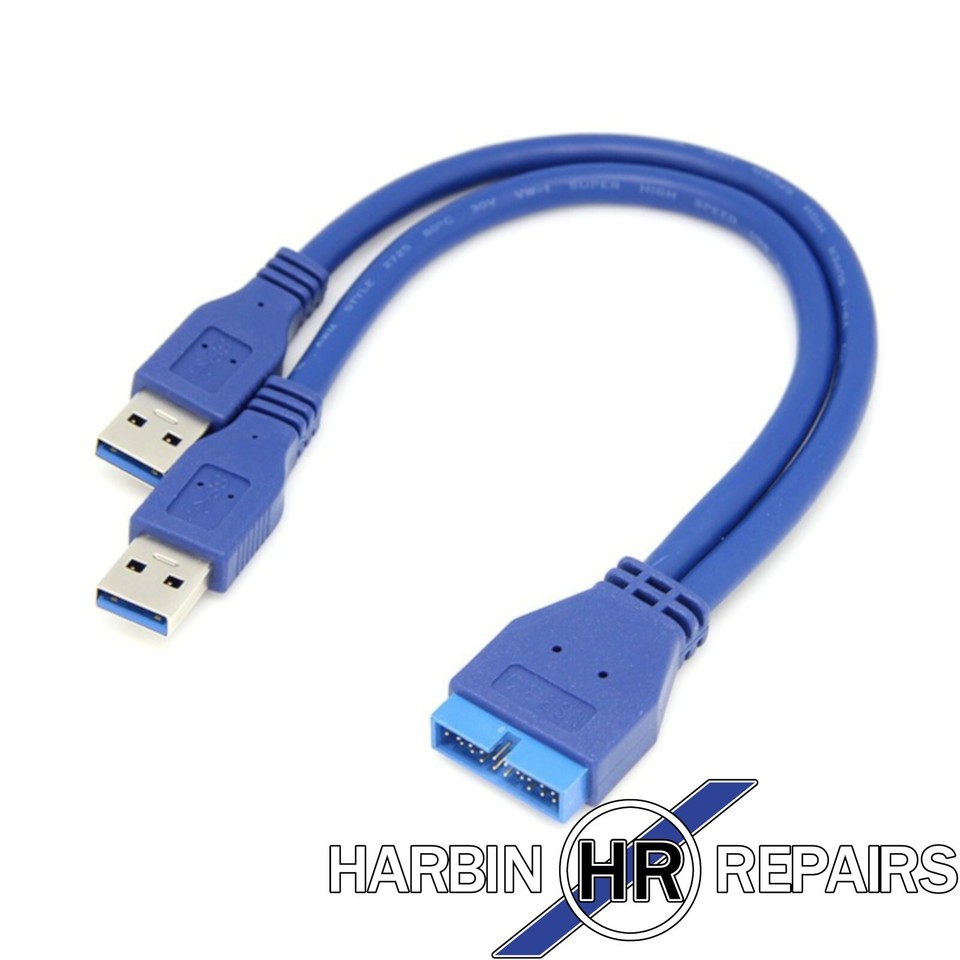 USB 3.0 A Male to Internal 19-pin USB 3.0 Motherboard Front Panel ...