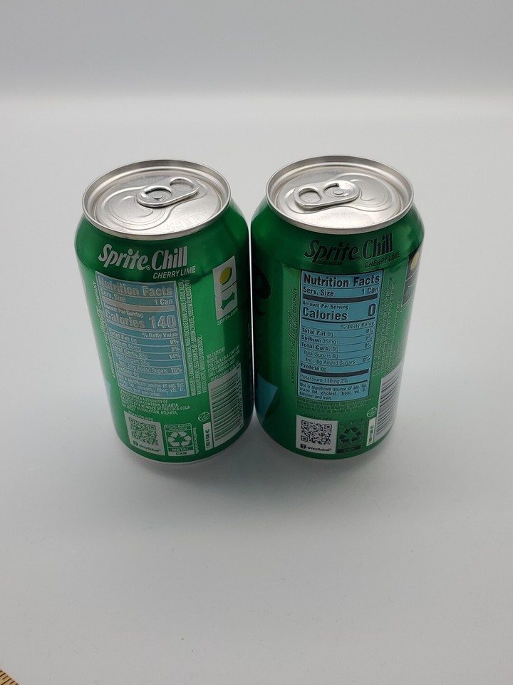 2 FULL 2024 Limited Edition Sprite Chill Cherry Lime 12oz Cans Sprite ...