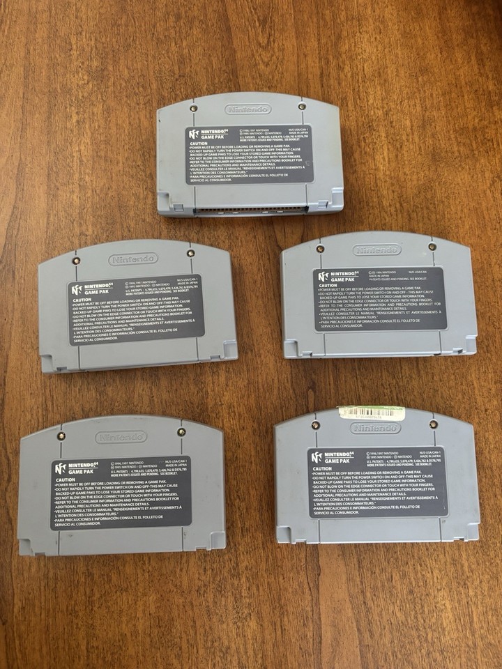 N64 5 Game Lot - Untested- Pokemon, Super Mario, Diddy Kong, Glover ...