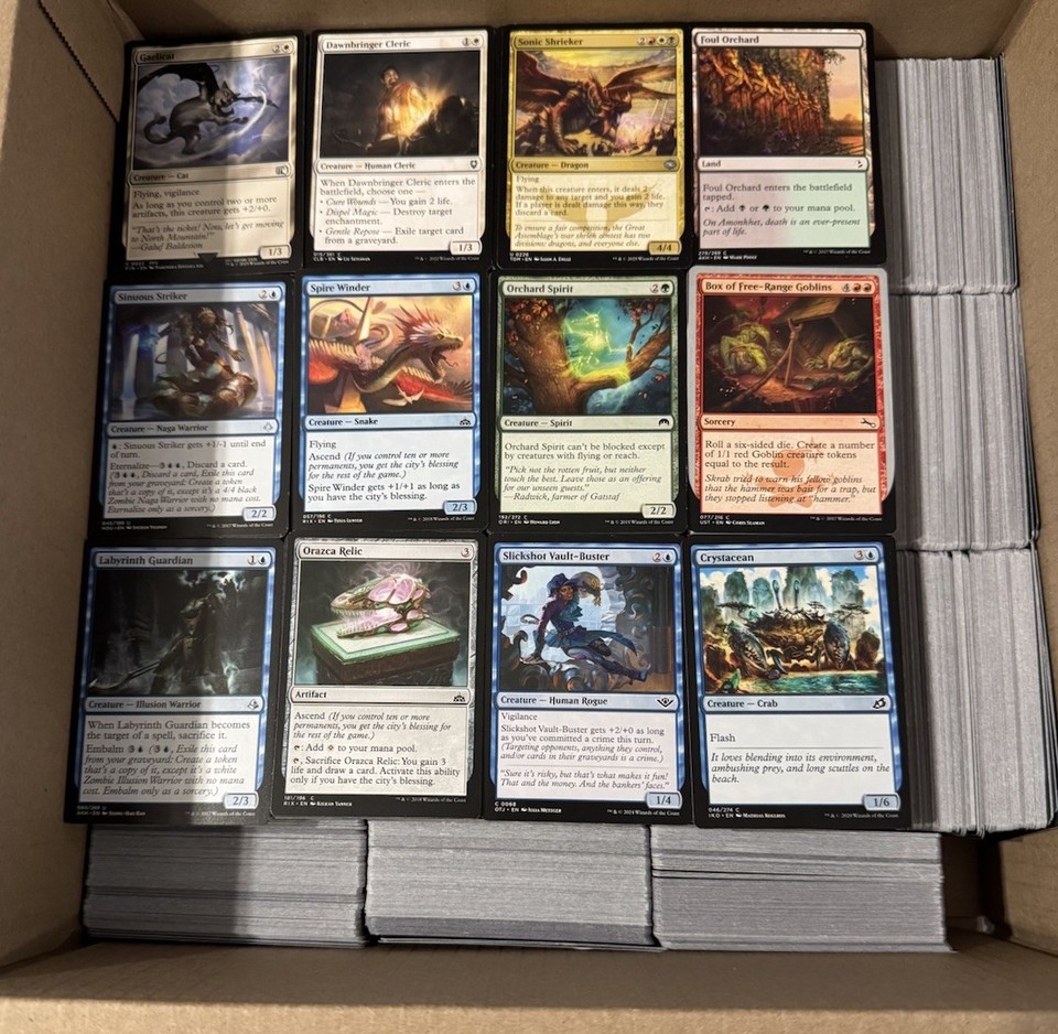 MTG Magic The Gathering 6000+ Card Bulk Lot Com/ Uncom Cards No Basic ...