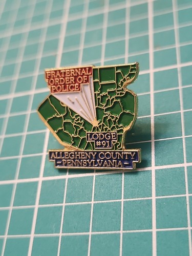 Vtg Fraternal Order Of Police Lodge #91 Allegheny County PA Gold Tone ...