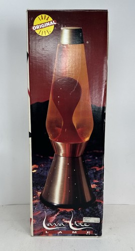 Vintage 1990 Simplex Lava Lamp Gold & Blue Retro 16" Large "The ...